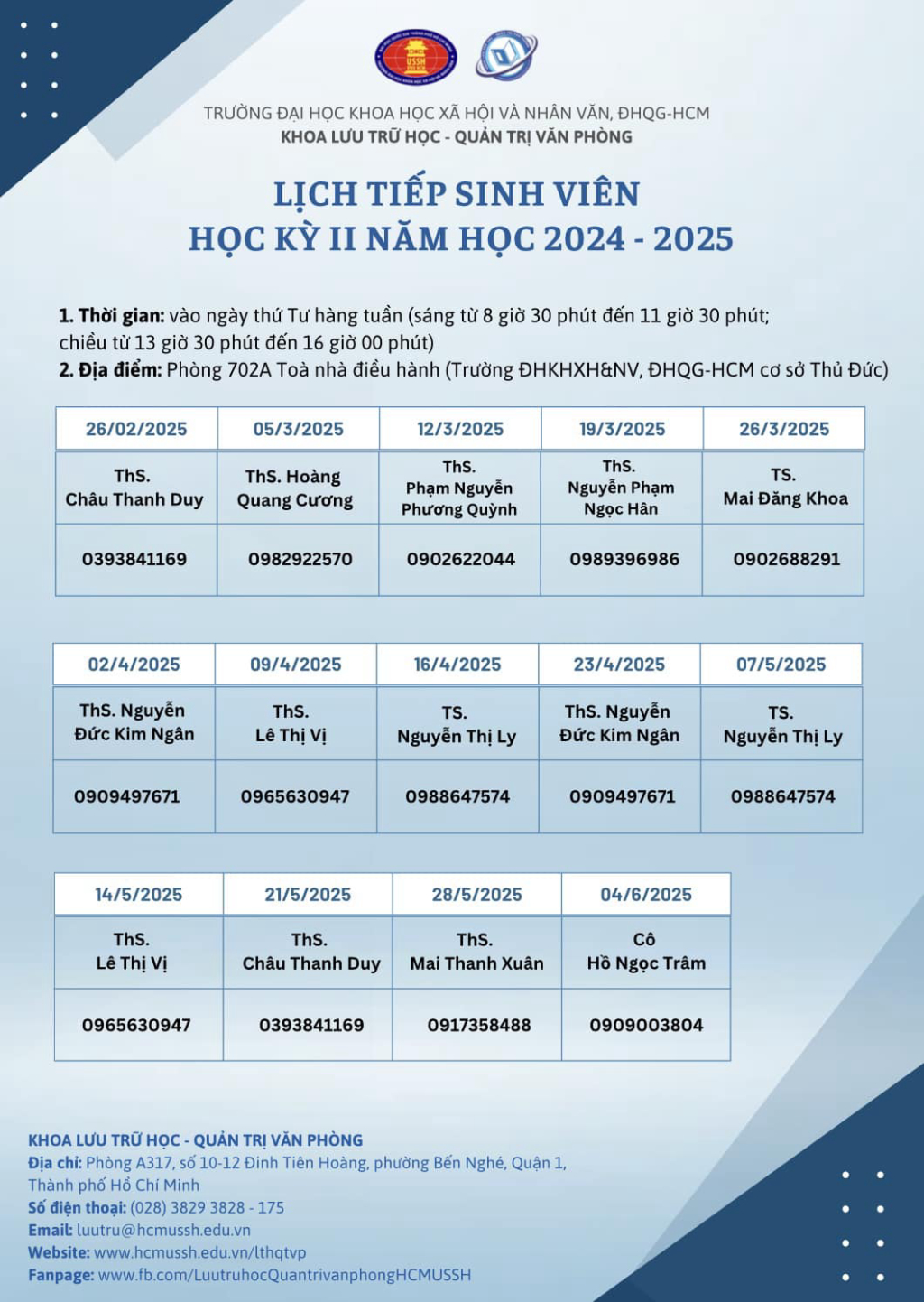 TRƯỜNG ĐẠI HỌC KHOA HỌC XÃ HỘI VÀ NHÂN VĂN - ĐHQG TP.HCM
