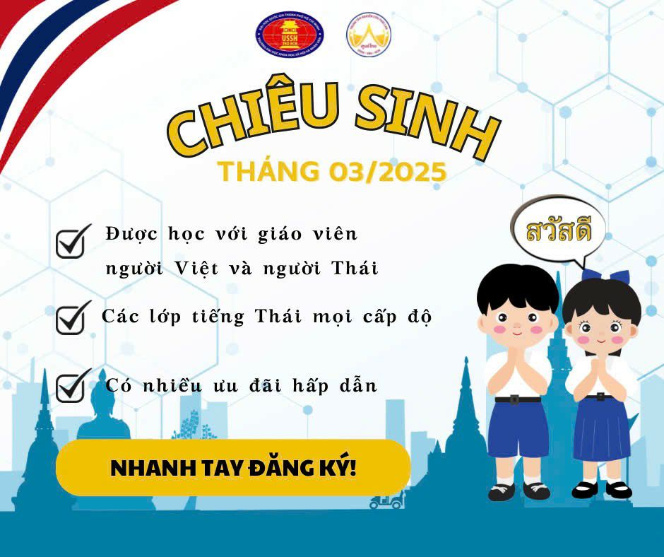 Chiêu sinh lớp tiếng Thái Offline & Online tháng 03/2025