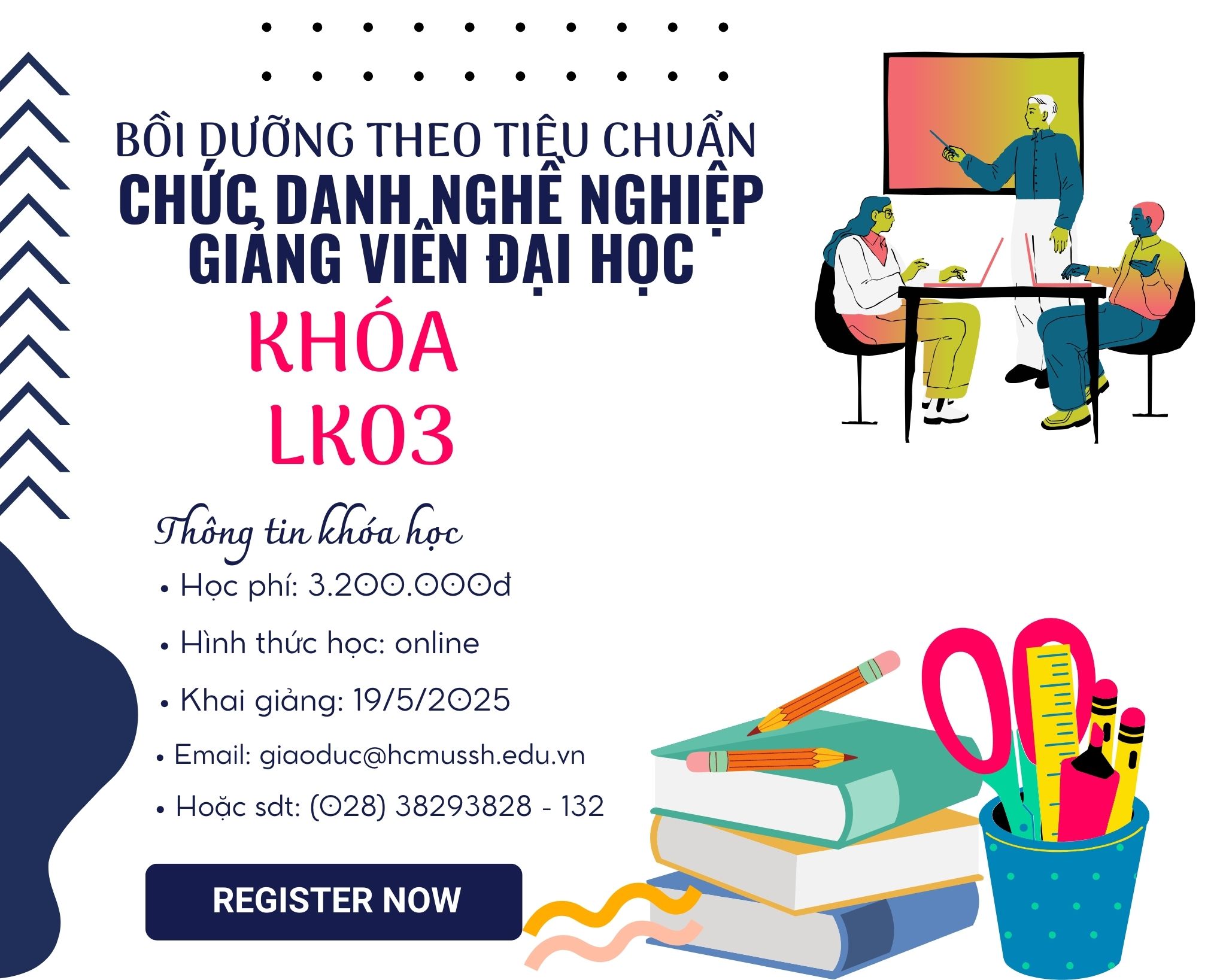 [BDCDNNGVĐH - LK03] Thời khóa biểu Lớp BD theo tiêu chuẩn chức danh ...