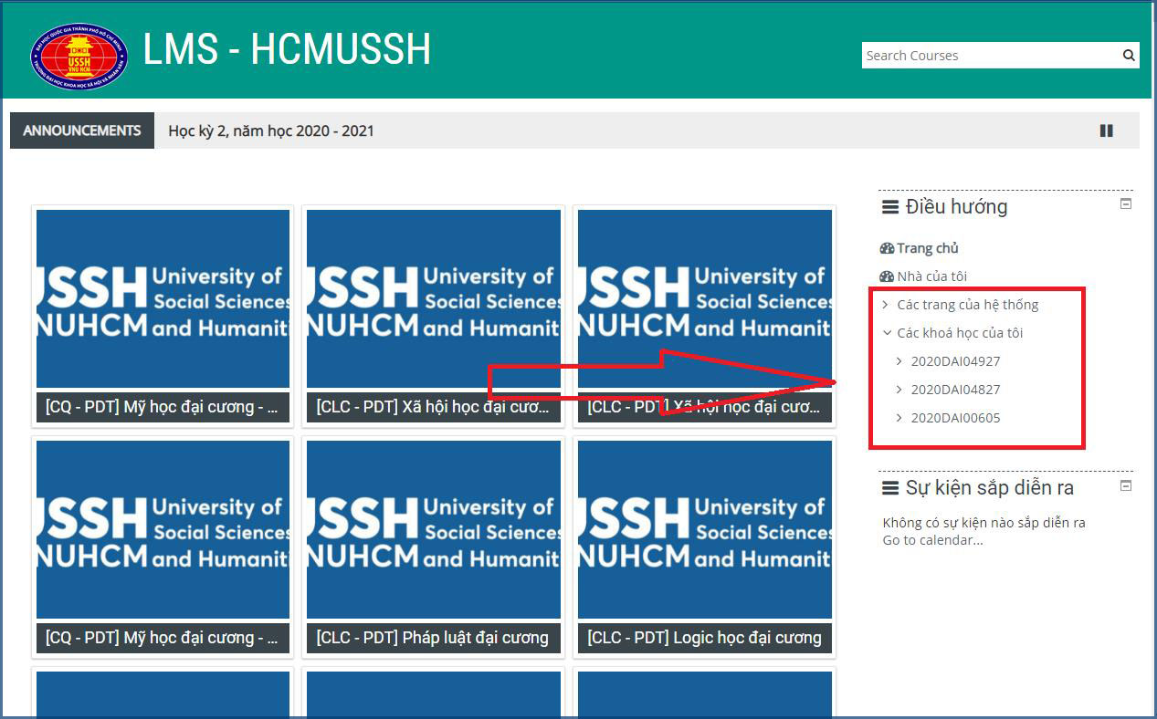 Hướng dẫn sinh viên đăng nhập hệ thống LMS
