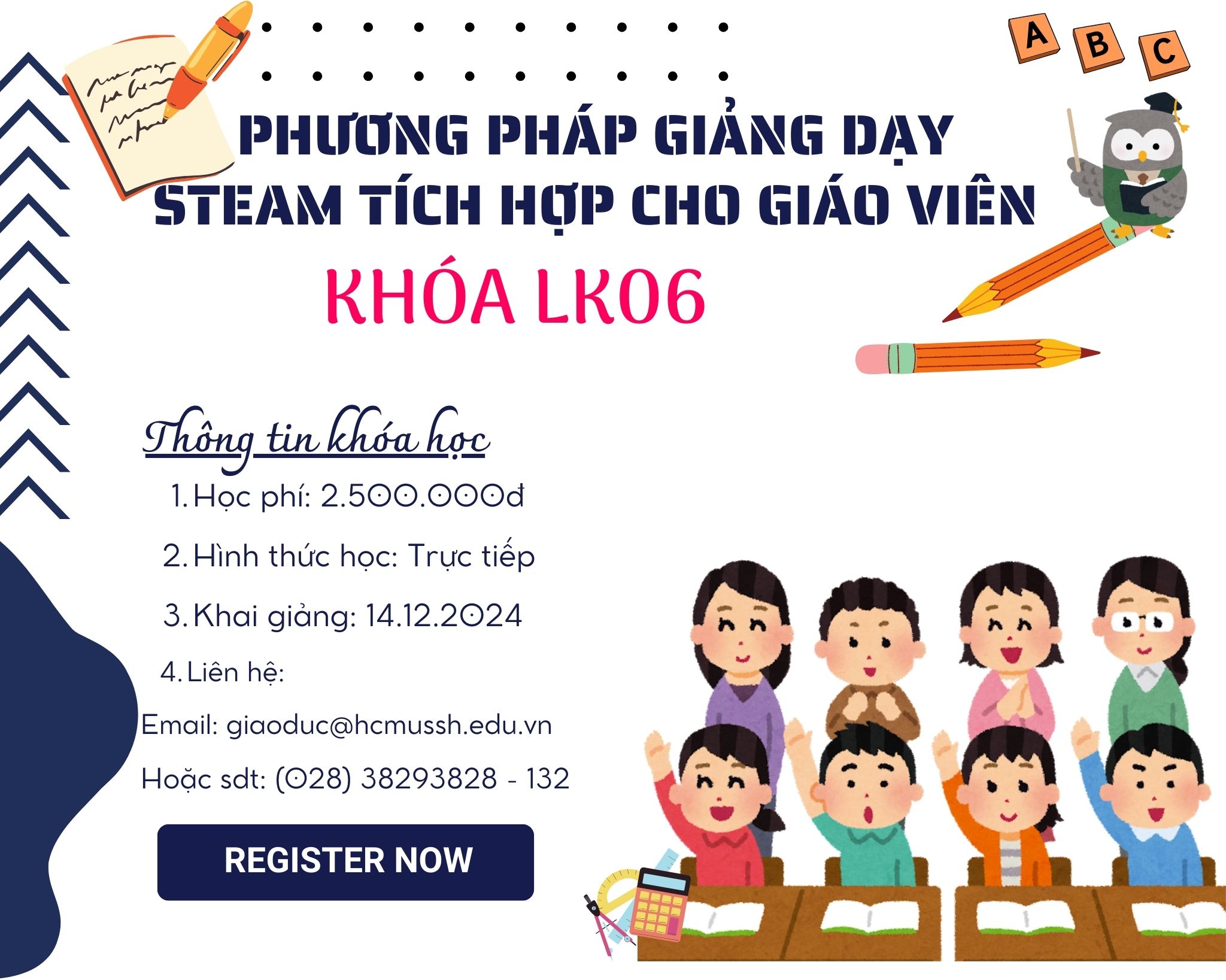[STEAM K.06] Thông báo chiêu sinh Lớp Phương pháp giảng dạy STEAM tích ...