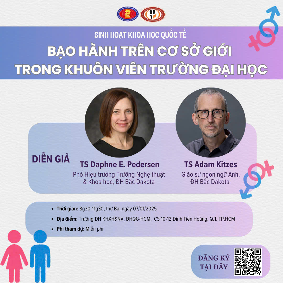 Đăng kí tham dự Sinh hoạt Khoa học Quốc tế “Bạo hành trên cơ sở giới ...