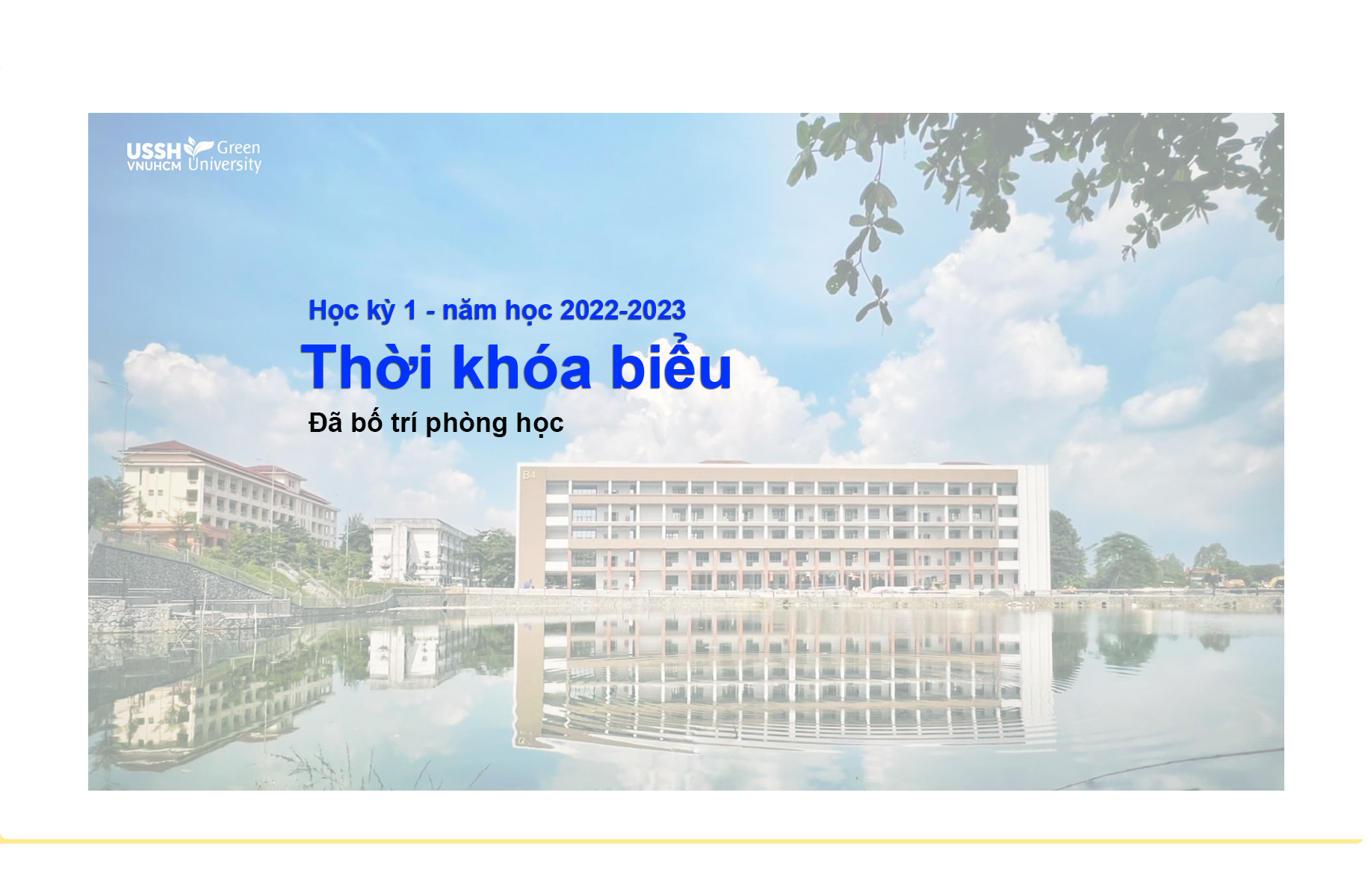[TKB] Thời khóa biểu chính thức - Học kỳ 1, năm học 2022-2023