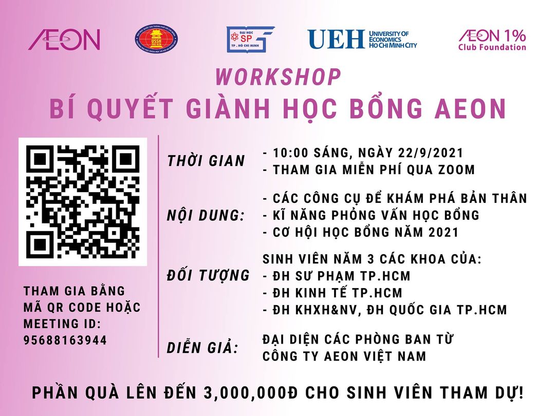 [WORKSHOP] GIỚI THIỆU HỌC BỔNG AEON
