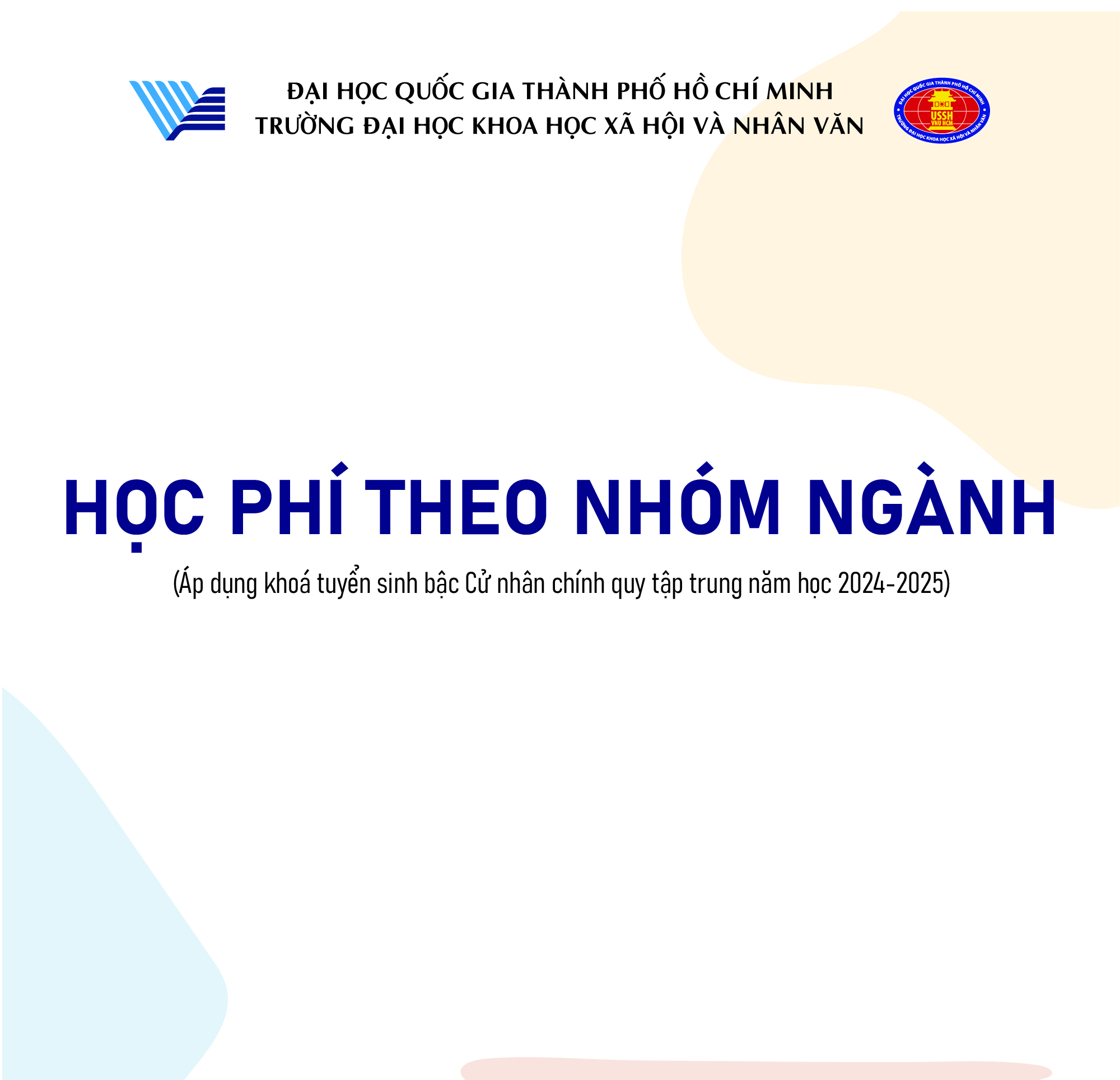 Mức học phí chương trình đào tạo đại học chính quy tập trung khóa tuyển ...