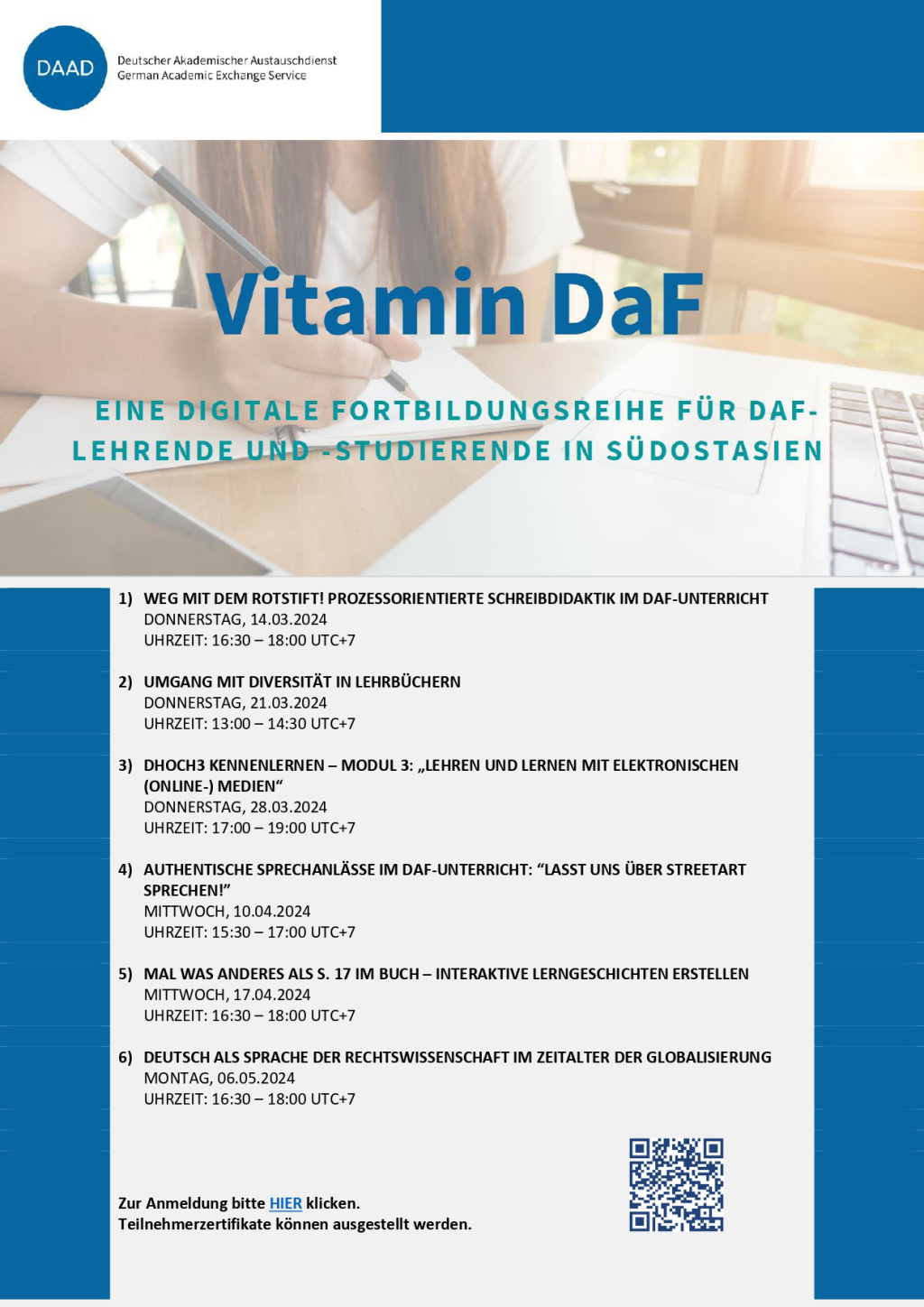 Chương trình tập huấn Vitamin DaF của DAAD cho SV ngành Methodik/Didaktik