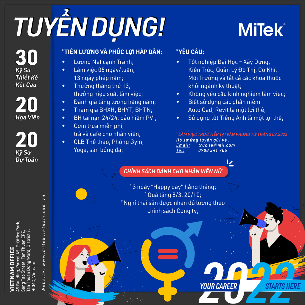 TB_ Công Ty TNHH MiTek Việt Nam (MiTek Vietnam Co., Ltd) Tuyển dụng